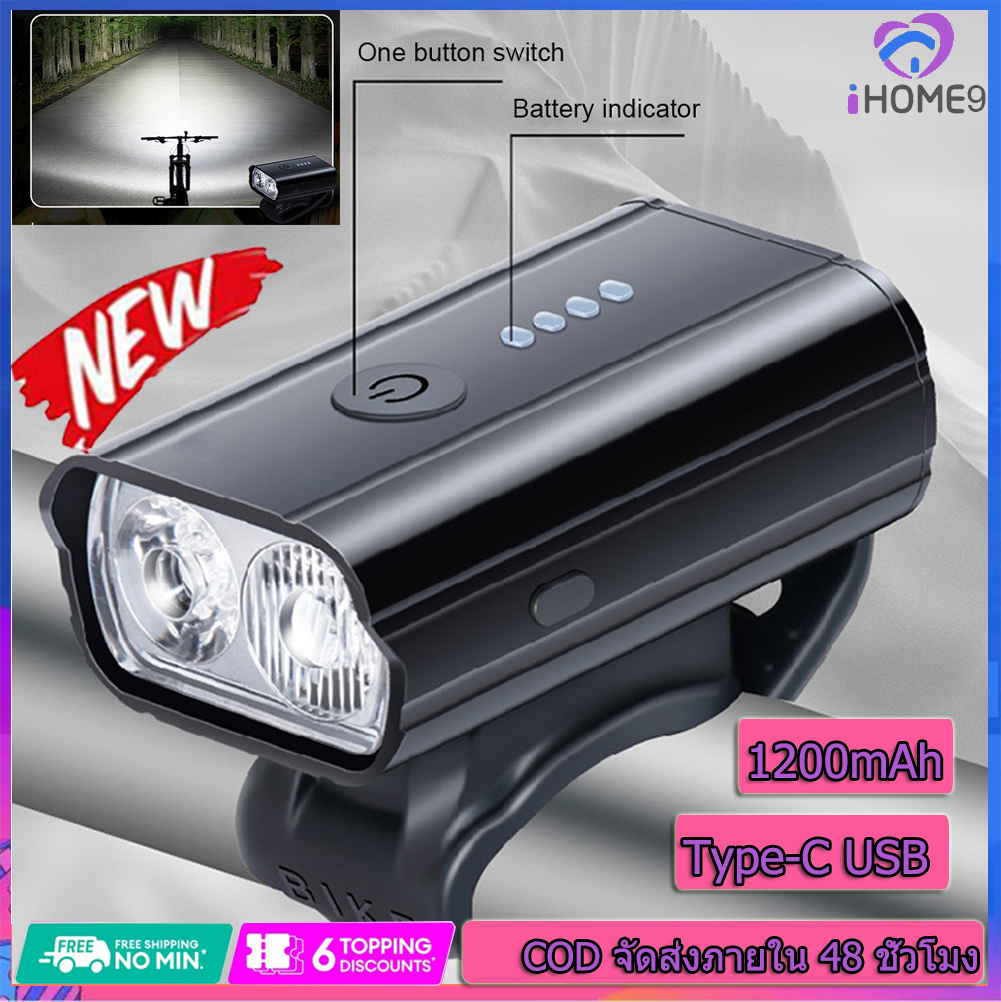 【มาถึงภายใน 2 วัน】🚚10/2/1ชิ้น ไฟหน้าจักรยาน LED T6ดวง10W 800LM 6โหมด ...