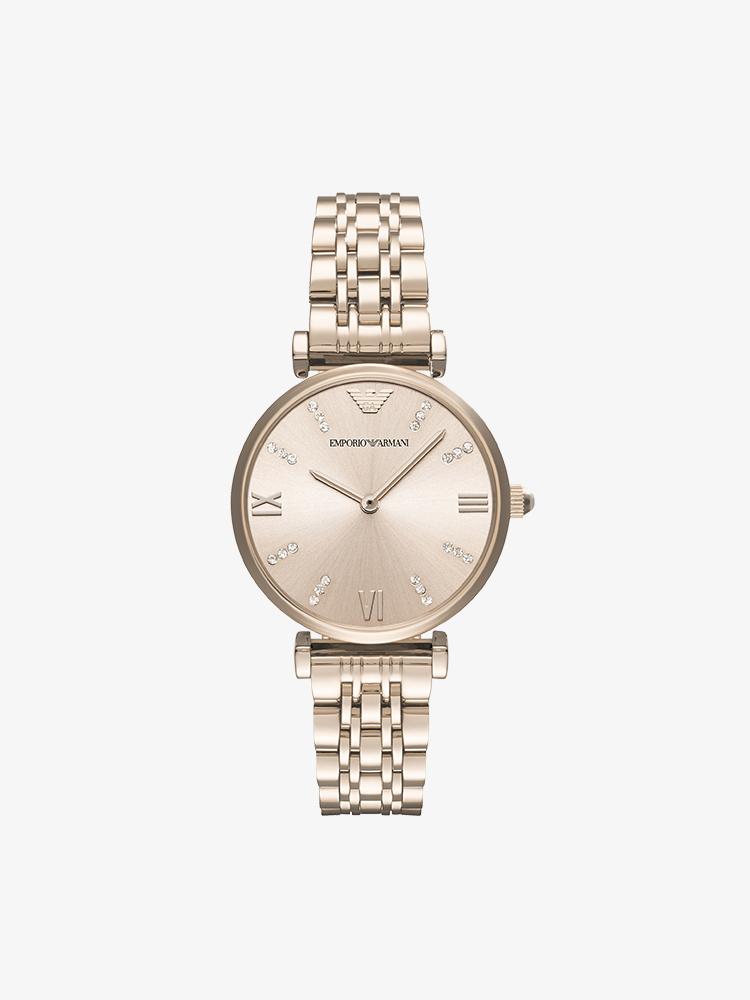 Emporio Armani นาฬิกาข้อมือผู้หญิง Gianni T-Bar Rose Gold Dial Rose ...