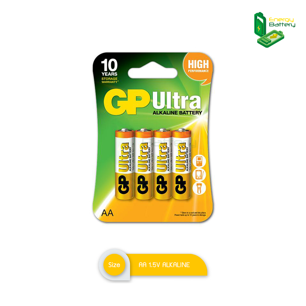 GP Ultra ALKALINE BATTERY รุ่น 15AU-2U4 AA 1.5V LR6 GPPCA15AU013 ถ่าน 1 ...