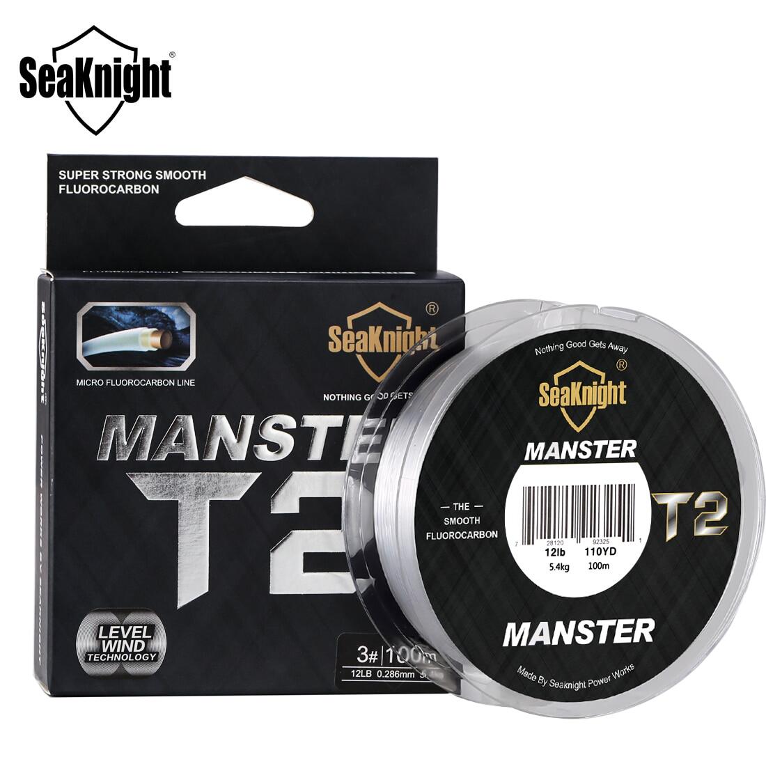 SeaKnight T2 Fluorocarbon Fishing Line Flurocarbon Coated 100m/110yds ...