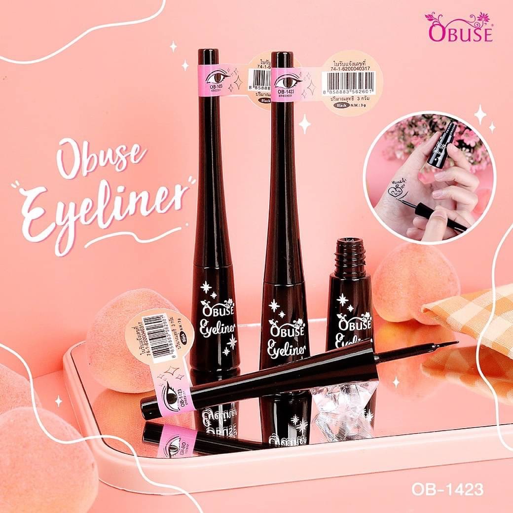 OB-1423 Obuse Eyeliner โอบิวซ์ อายไลน์เนอร์ กันน้ำ กันเหงื่อ ติดทน ...
