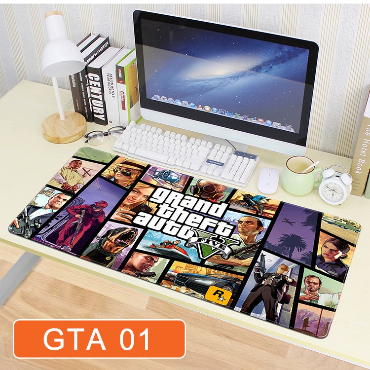 ☂ แผ่นรองเมาส์ ลาย GTA : Grand Theft Auto Mouse Pad าด 80x30 cm ( แผ่น ...