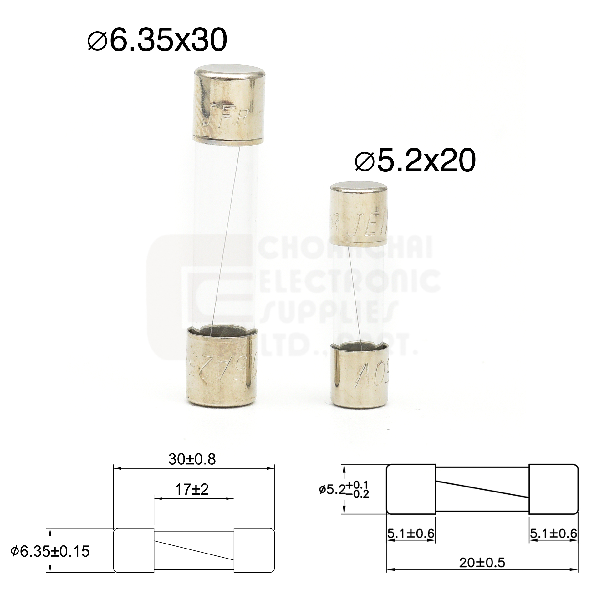 ULTIMAX ฟิวส์หลอดแก้ว ยาว 20มม 30มม 250V ขนาด 100mA - 15A มาตรฐาน UL ...