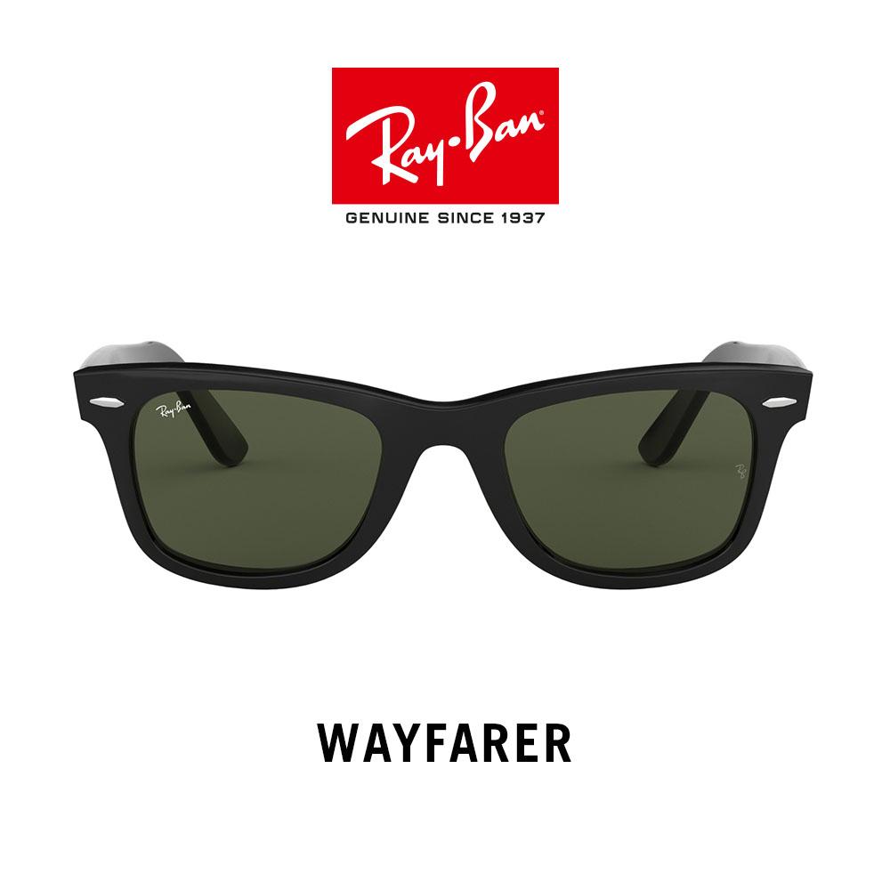 Ray-Ban Wayfarer - RB2140F 901 size 52 แว่นตากันแดด ราคาโปรโมชั่น