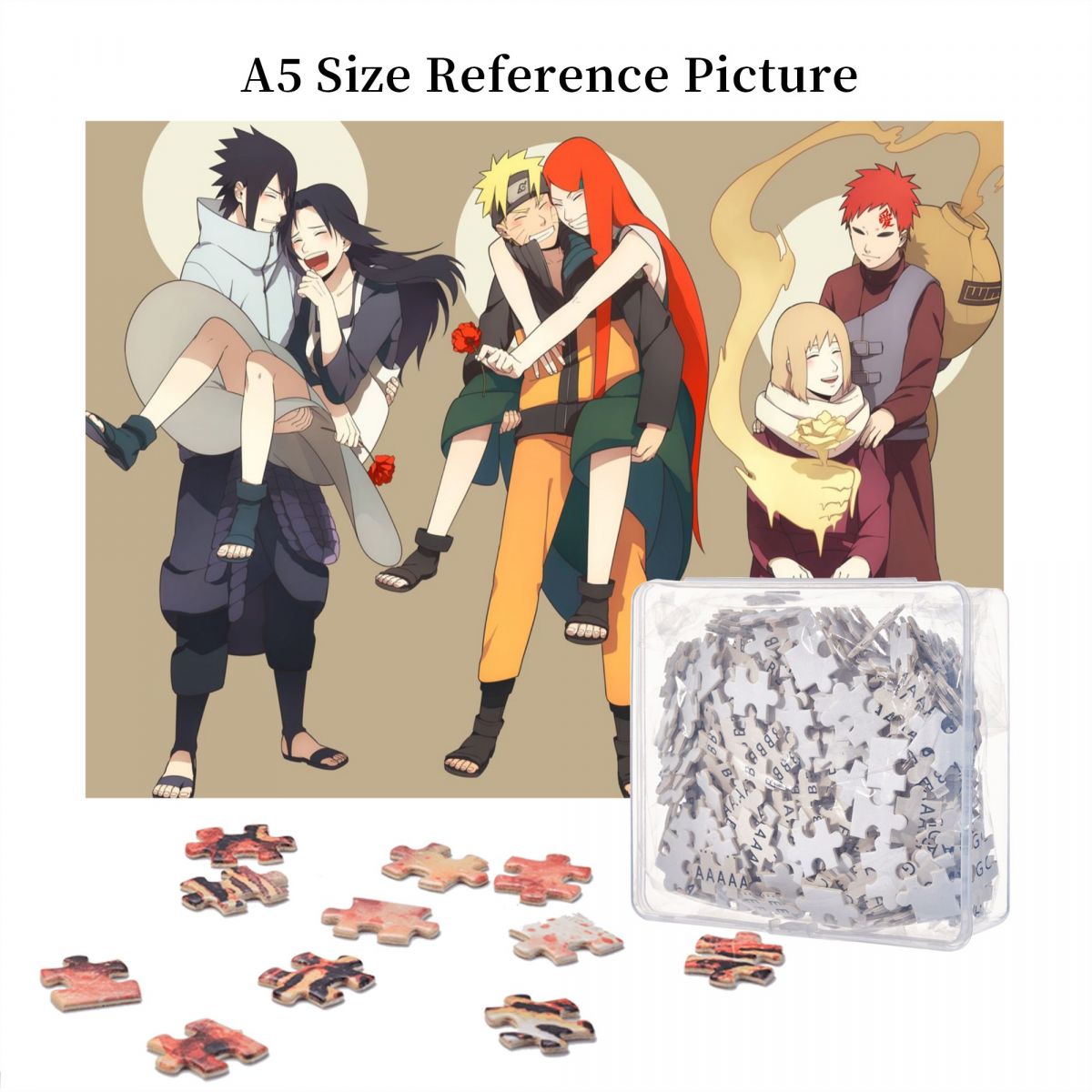 Naruto Uzumaki, Sasuke Uchiha, Kushina Uzumaki And Karura Wooden Jigsaw ...