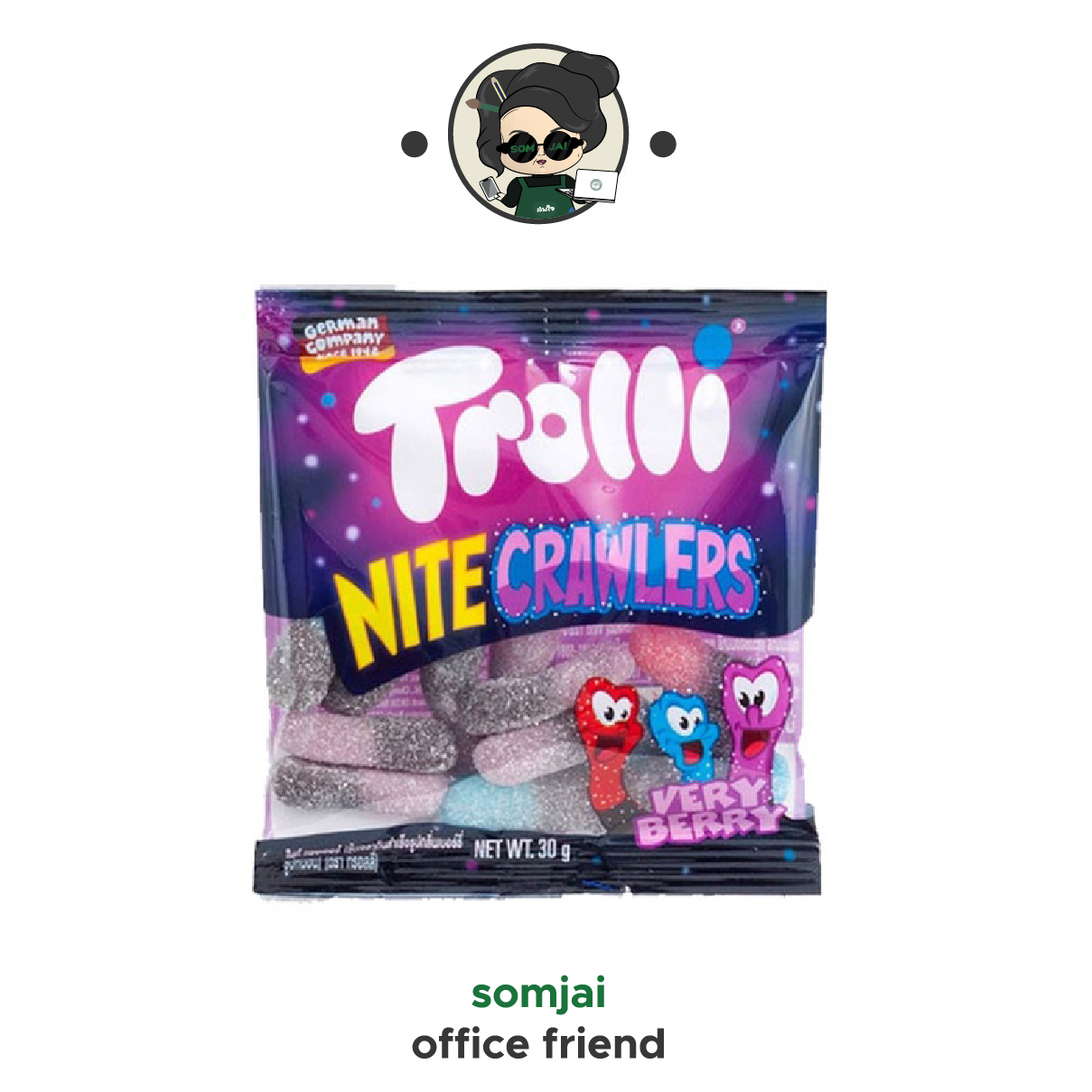 Trolli ทรอลลี่ บริตครอเลอร์ เยลลี่ รูปหนอนกลิ่นผลไม้ ขนาด 30 กรัม ...