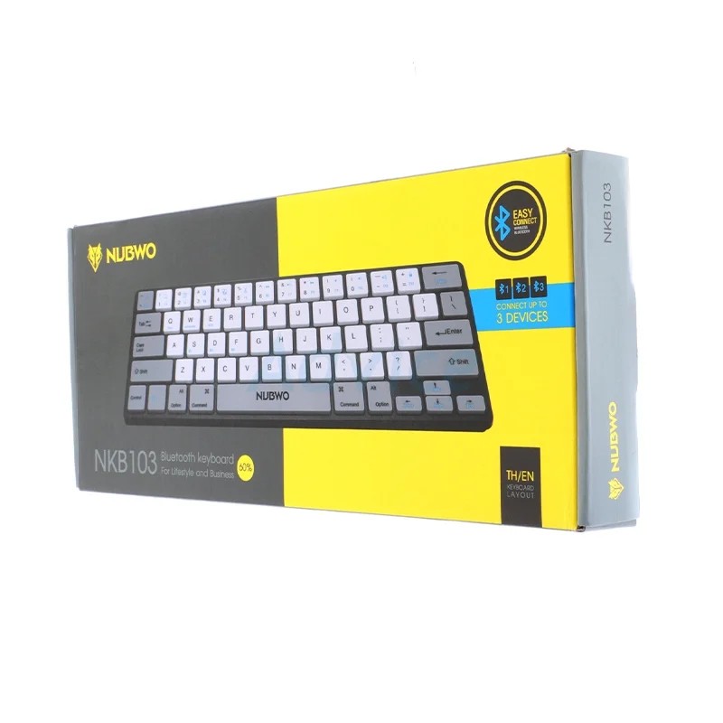 คีย์บอร์ดบลูทูธ NUBWO NKB-103 Keyboard Bluetooth 60 Layout THEN ขนาด ...