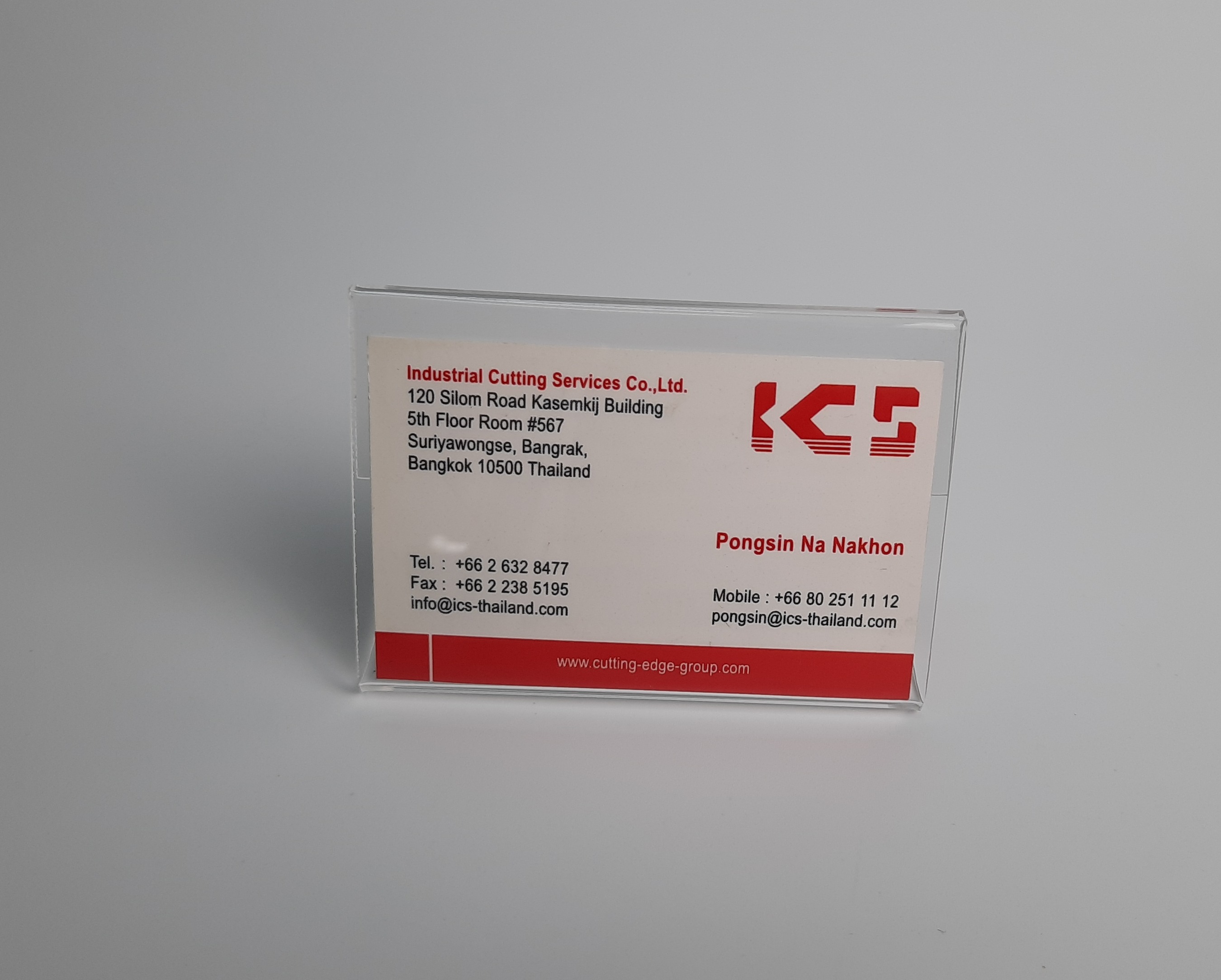 อะคริลิคใส่นามบัตร (Acrylic Name Card)ป้ายตัว L ขนาด 9 x 6 ซ.ม. ...