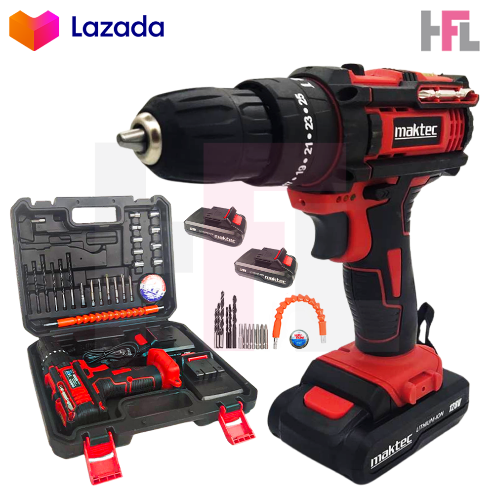 🔥สต๊อกสินค้าในไทย🔥MAKTEC สว่านไร้สาย สว่านกระแทก 3 ระบบ 128V ทรงพลัง สำหรับงานหนัก สว่าน พร้อม ...