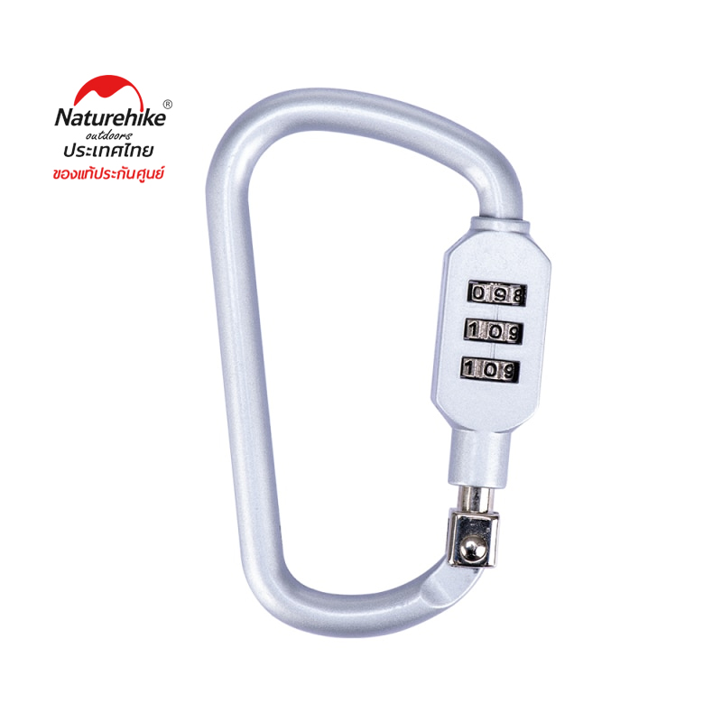 Naturehike Thailand แม่กุญแจรูปทรง D แบบใส่รหัส Type D Three-digit zinc ...