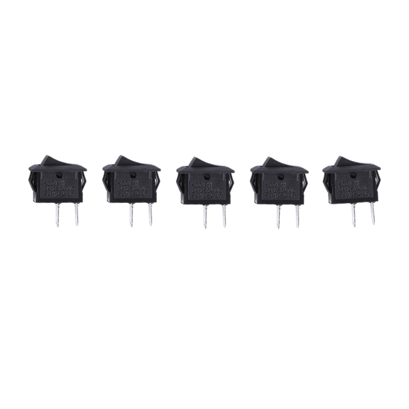 5 x AC 250V 3A 2 Pin ON/OFF I/O SPST Snap in Mini Boat Rocker Switch ...