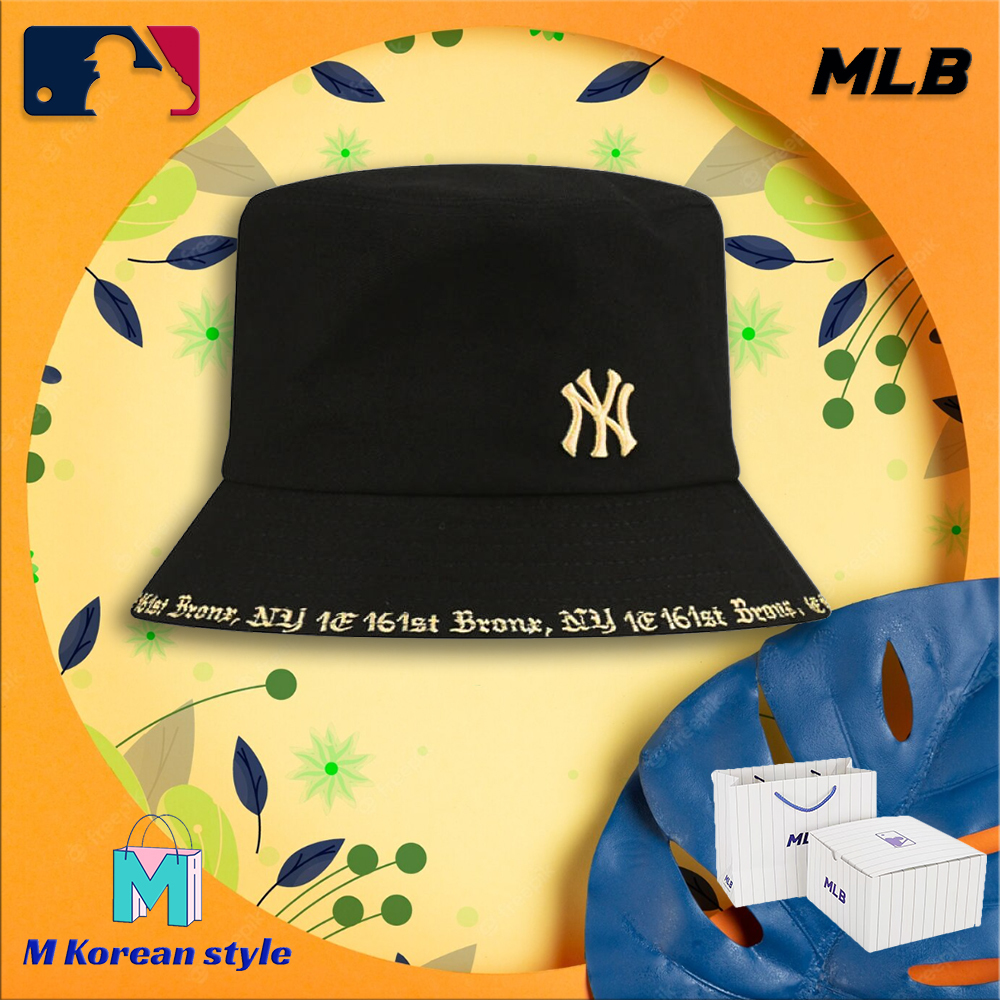 ของแท้ 100 MLB cap หมวก หมวกแฟชั่นหญิง หมวกแก๊ป monogram bucket hat NEW ...