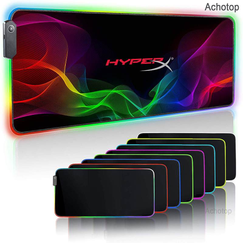HyperX RGB Gaming Mouse Pad LED Soft Extra Extended Large Mousepad ...