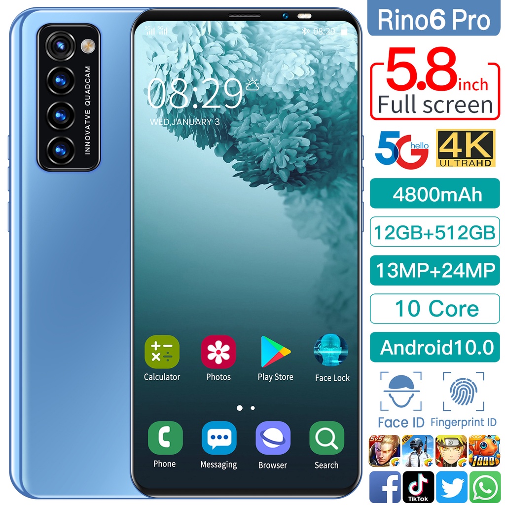 Rino6 Pro 5G Android 12+512GB Android สมาร์ทโฟน สองซิมสแตนคู - ecpQkpCq ...