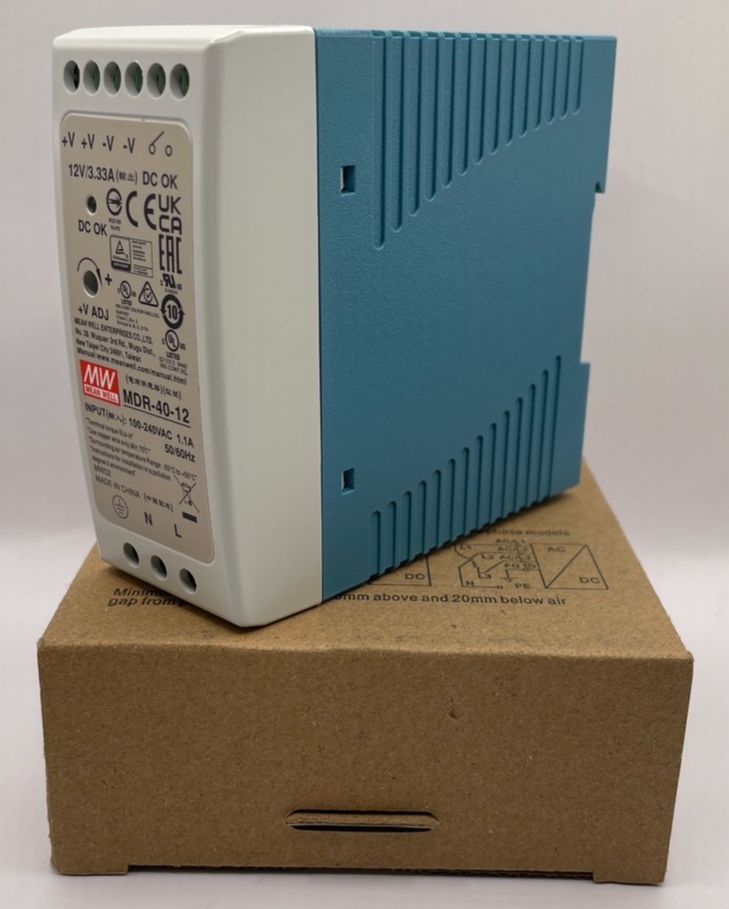 MEANWELL Switching Power Supply,12 VDC Output, DIN Rail Attachment (MDR ...