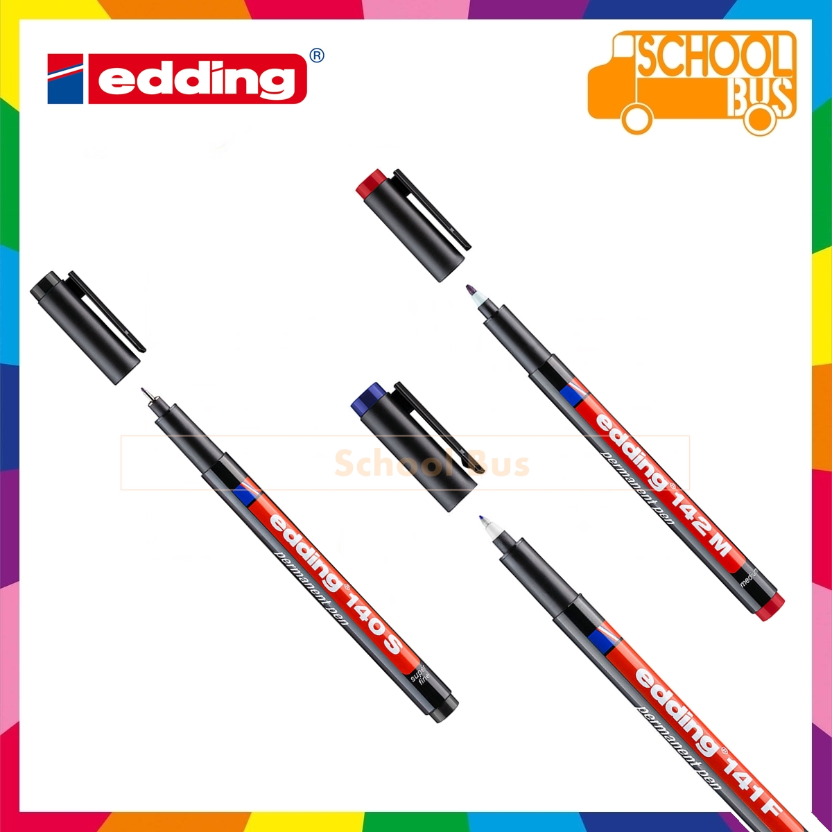 ปากกา Edding Permanent Pen ลบไม่ได้ 0.3 0.6 1.0 มม. 140S 141F 142M ...