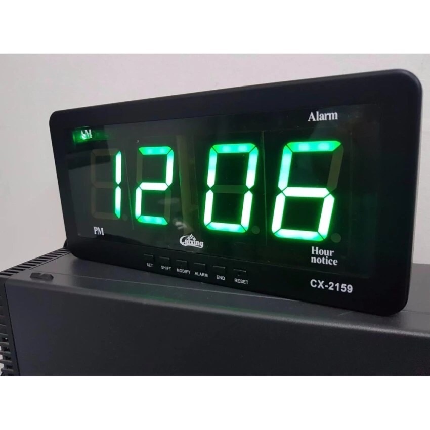 Caixing นาฬิกาดิจิตอล LED DIGITAL CLOCK แขวนติดผนัง Number Clock นาฬิกา ...