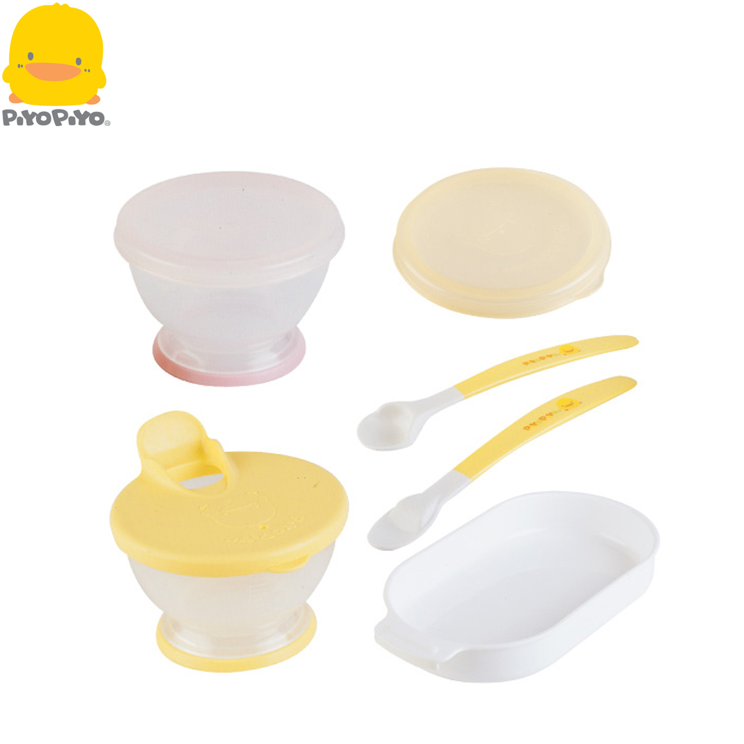 PiyoPiyo ชุดทานอาหาร 8 ชิ้น - PIYO PIYO FEEDING SET | Lazada.co.th
