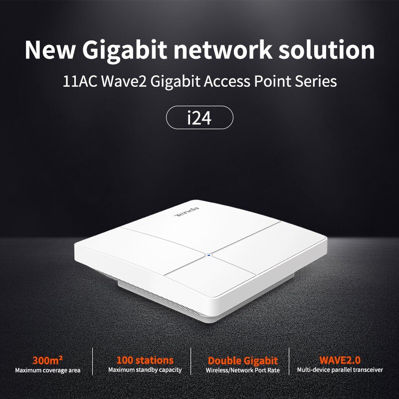 Tenda I24ไร้สาย AP Dual-Band Gigabit AC1200 Wave 2 Gigabit Access Point ...