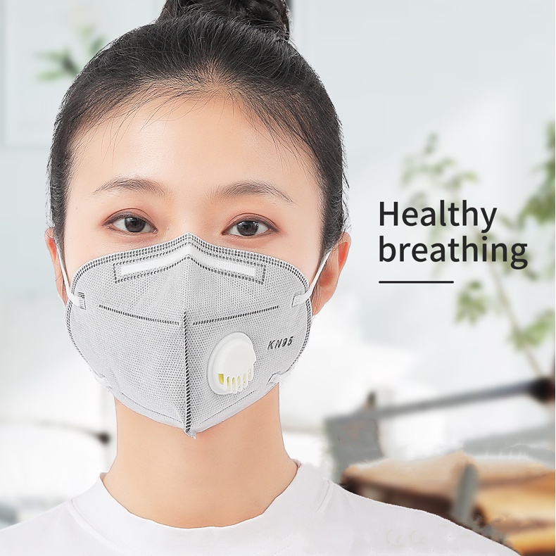 Mask หน้ากากอนามัย KN95 N95 PM2.5 แบบมีวาล์ว กันโควิค กรองฝุ่น คาร์บอน แท้100 ผ้าปิดปาก ผ้าปิด ...