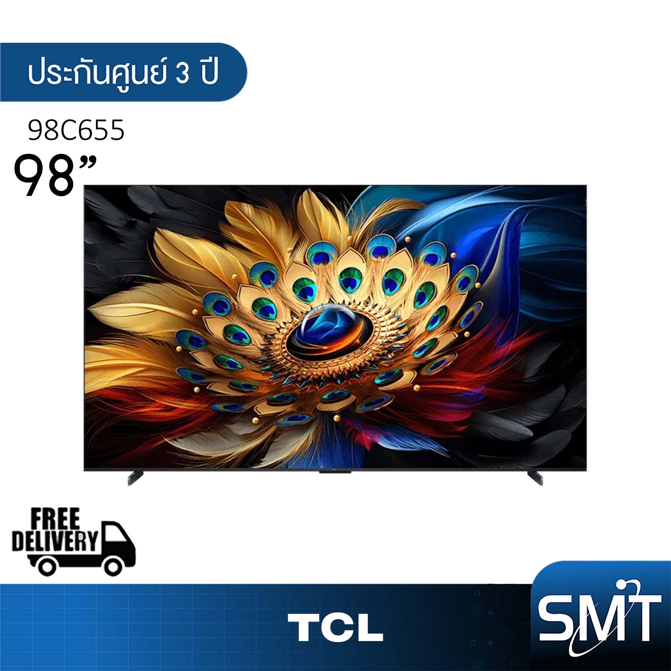 TCL รุ่น 98C655 (98) QLED PRO Google TV 4K 98C655 C655 รุ่นปี 2024 ...