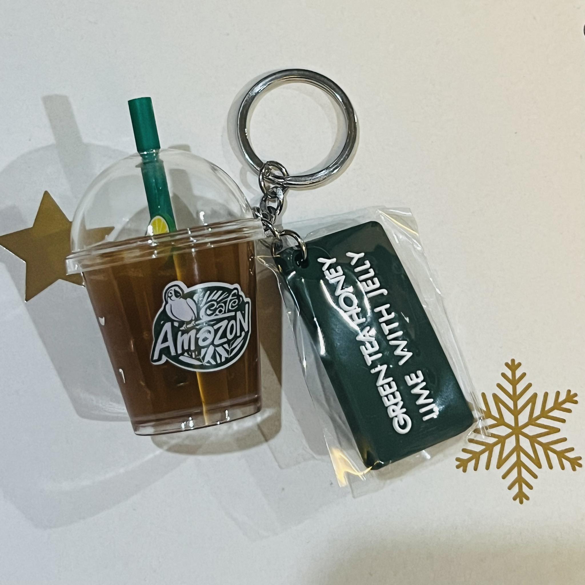 Café Amazon Signature Cup Keychain พวงกุญแจ - BJT White-shop - ThaiPick