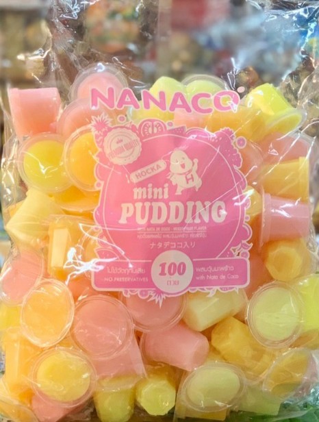 Hocka Nanaco Mini Pudding พุดดิ้ง กลิ่นผลไม้ผสมวุ้นมะพร้าว (ขนาด 1 ถุง ...