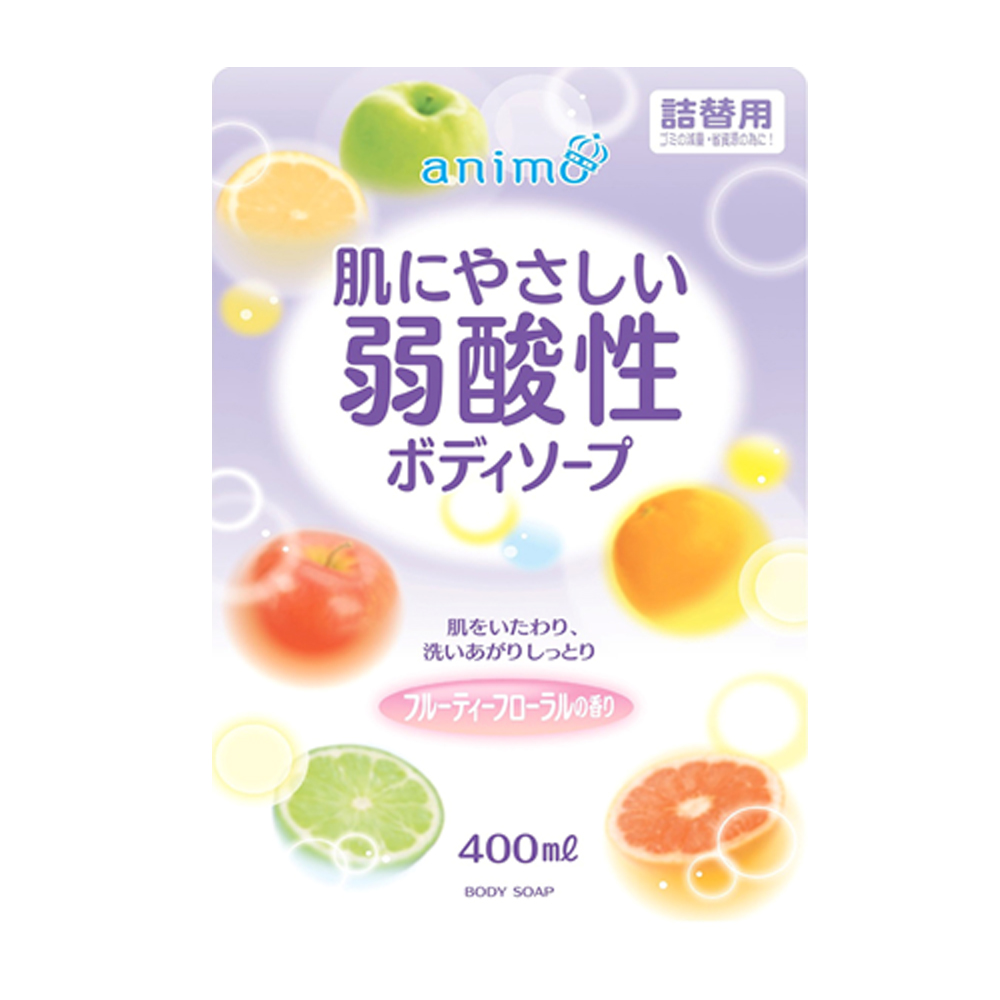 ANIMO BODY SOAP (FRUITY FLORAL) REFILL 400 ML / สบู่อาบน้ำ ทำความสะอาด ...