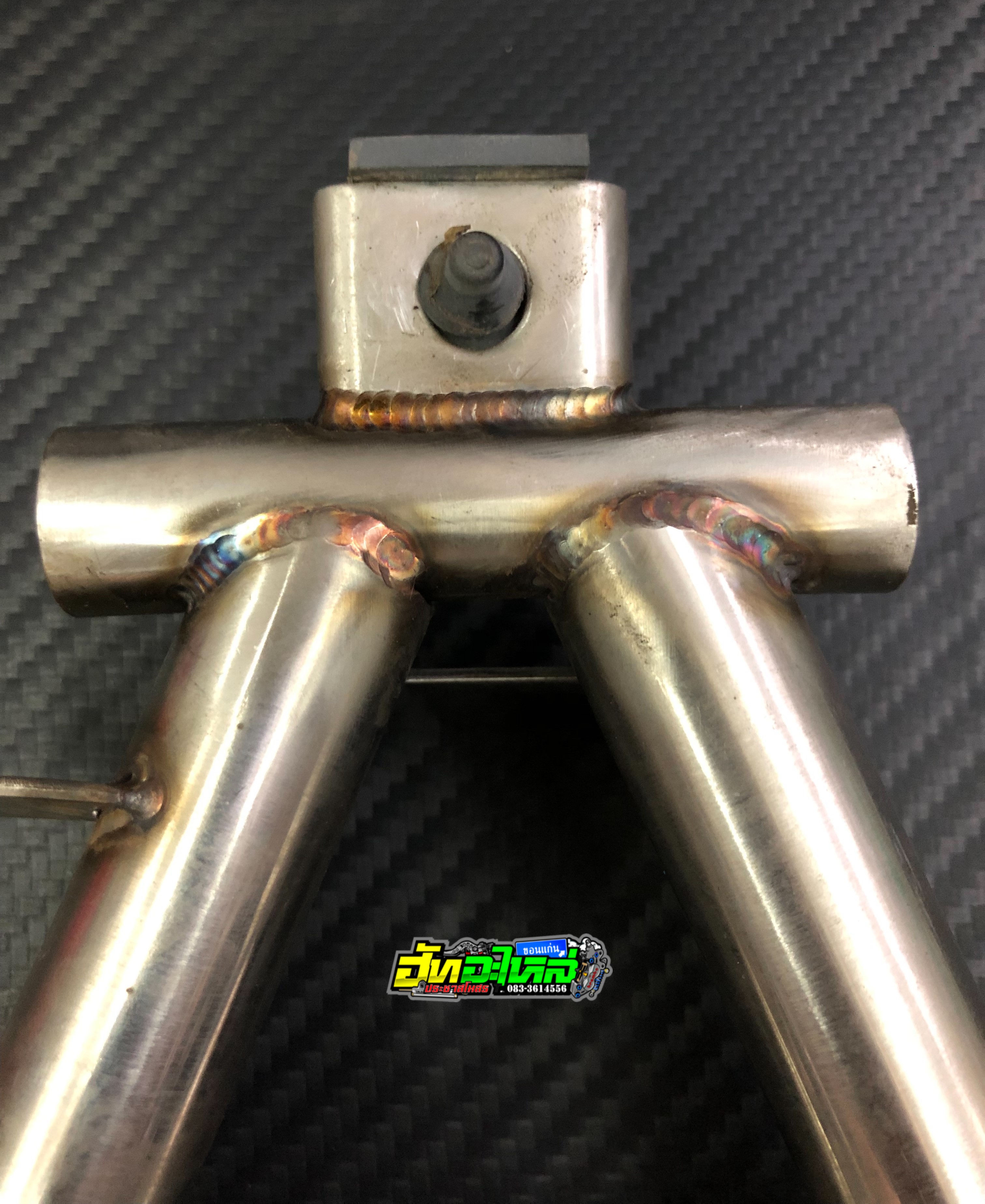 ขาตั้งคู่125 สแตนเลสแท้ (รูปเท้า) แถมสปริงชุบเงา - ROD ZING - ThaiPick