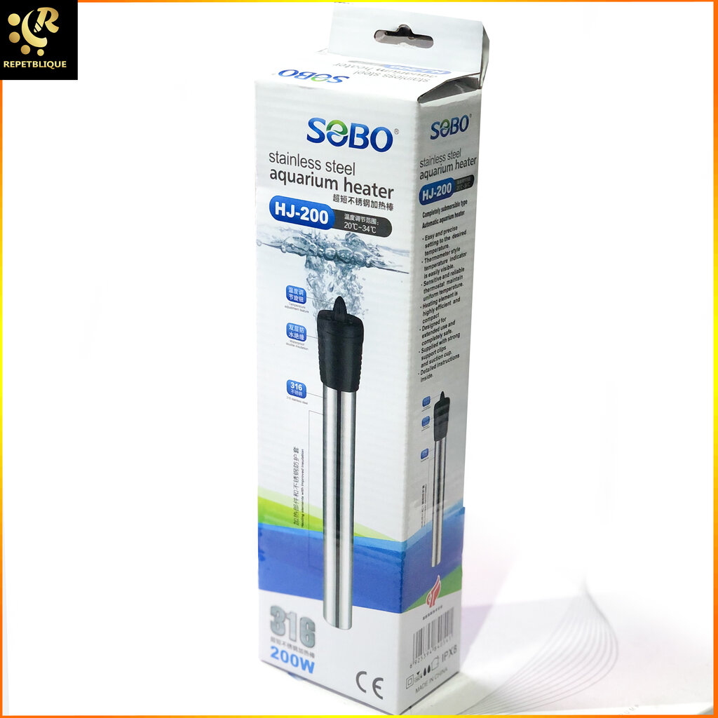 SOBO Heater ฮีตเตอร์ทำความร้อน 100/200/300/500w ฮีตเเตอร์ตู้ปลา ฮีตเตอร์สแตนเลสอย่างหนา ควบคุม ...