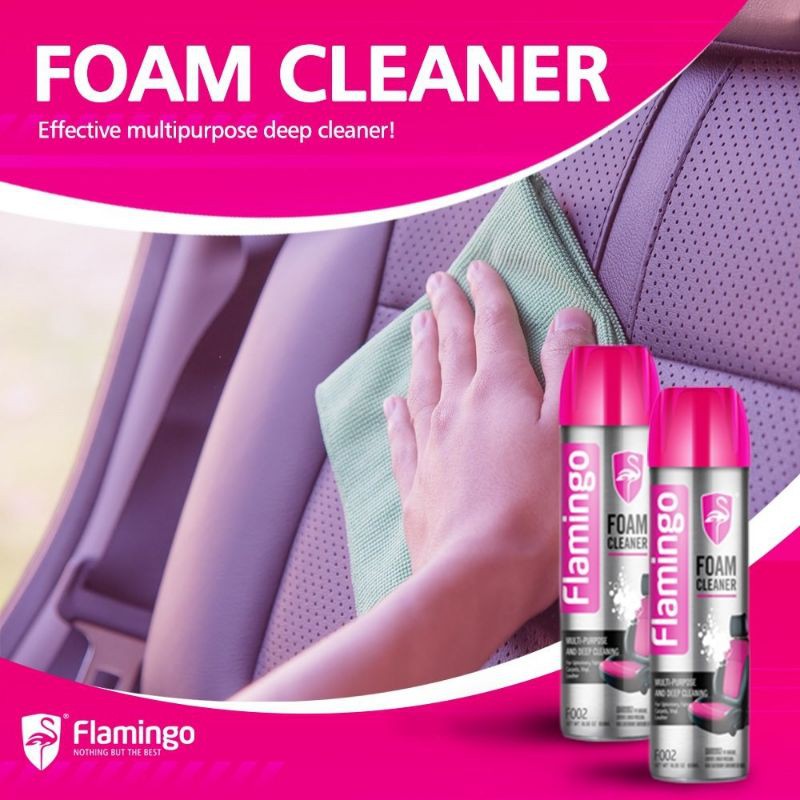 เบาะหนัง เบาะกำมะหยี่ โซฟา ไม่ทำลายพื้นผิว Flamingo Foam Cleaner สเปรย์ ...