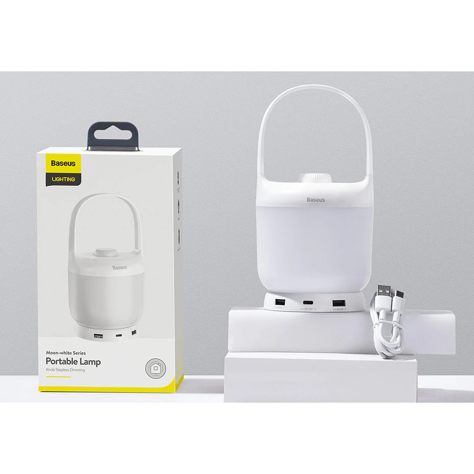 Baseus DGYB-02 โคมไฟตกแต่งห้อง ขนาดเล็ก Moon-white Series Knob Stepless ...