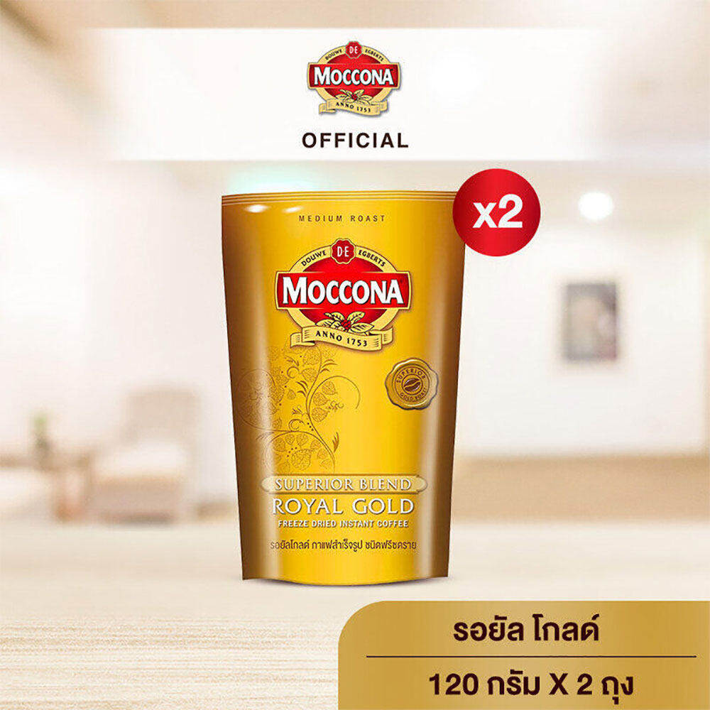 [X2 ถุง] Moccona Royal Gold Instant Coffee กาแฟ มอคโคน่า เอสเปรสโซ่ ...