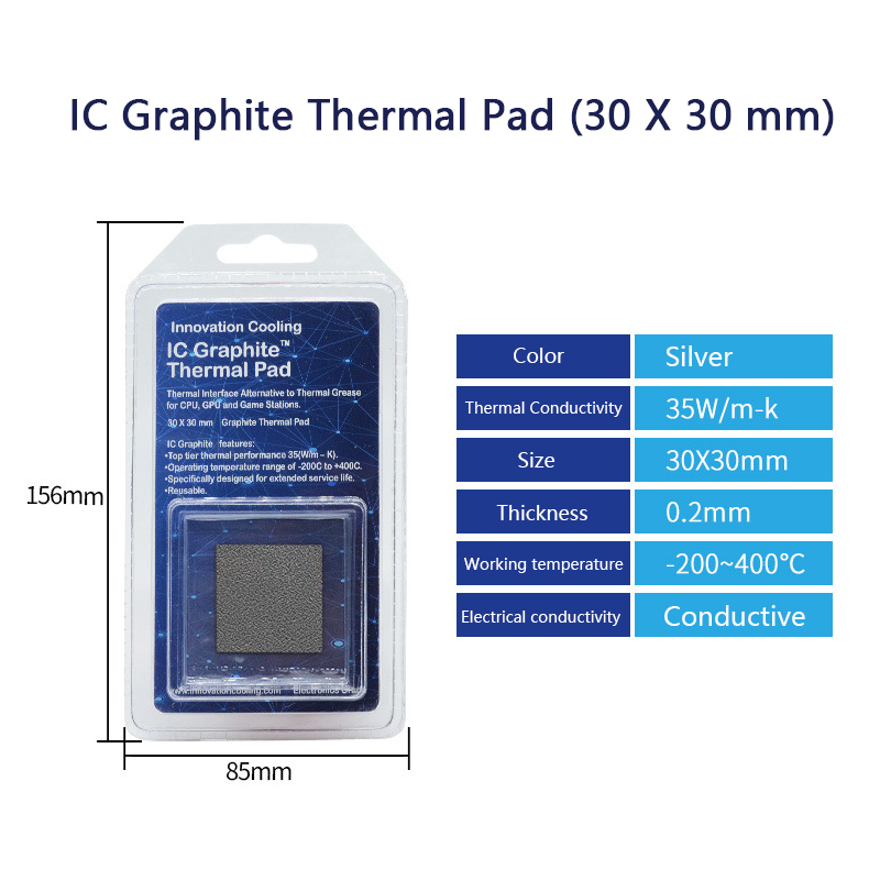 นวัตกรรม Cooling IC Graphite Thermal Pad 35วัตต์เมตร-K แผ่นซิลิโคนความ ...