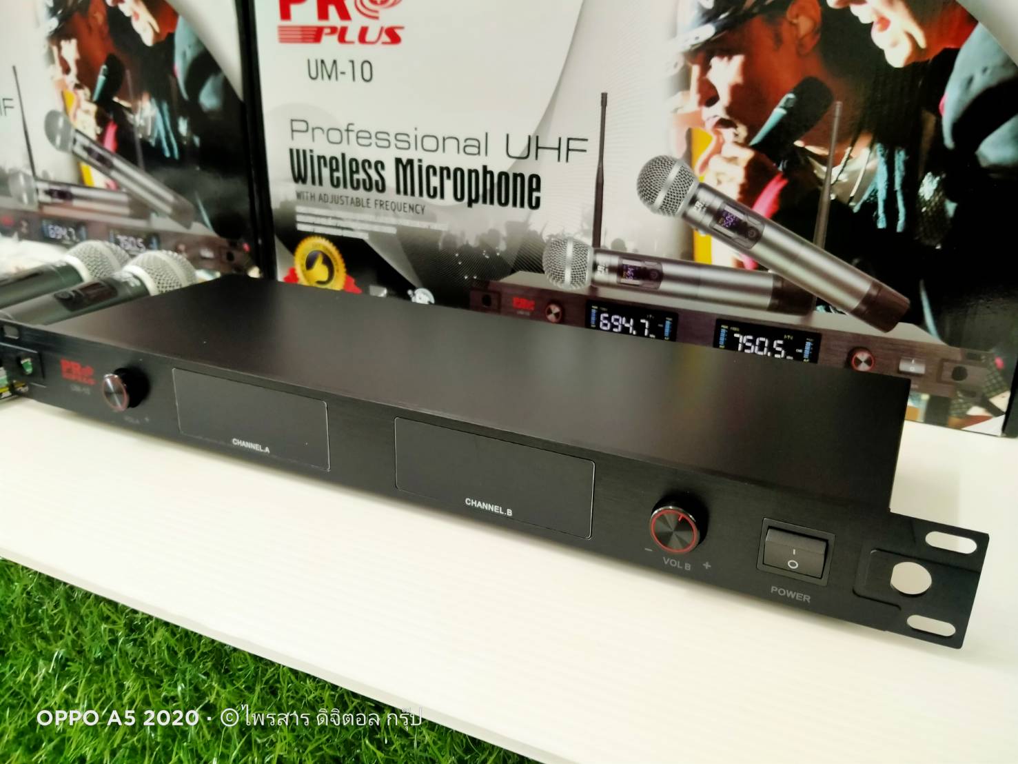 PRO PLUS UM-10 ไมค์ลอยคู่ UHF ปรับความถี่ได้ UM-10 SN 770 proplus UM10 ไมโครโฟนไร้สาย Wireless ...