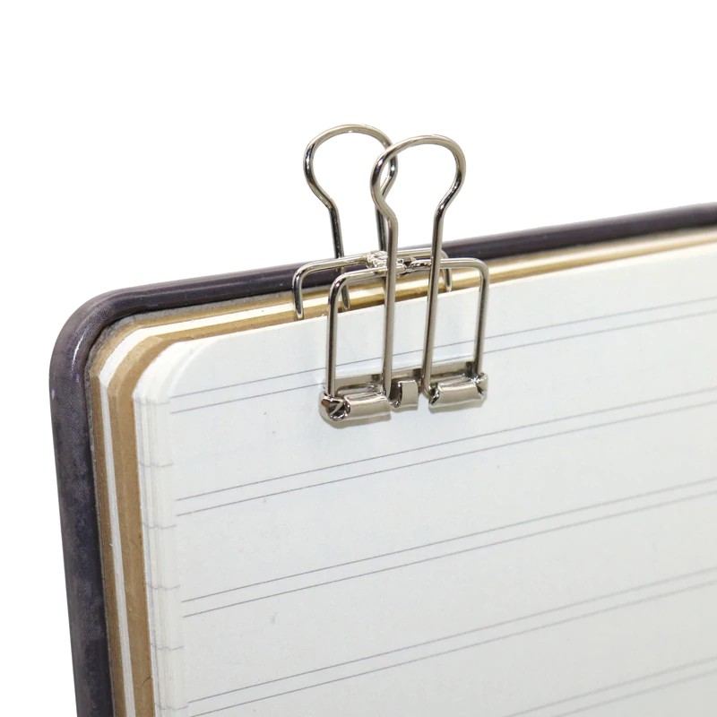 Novelty Solid Color Hollow Out Metal Binder Clip Notes Letter Paper ...