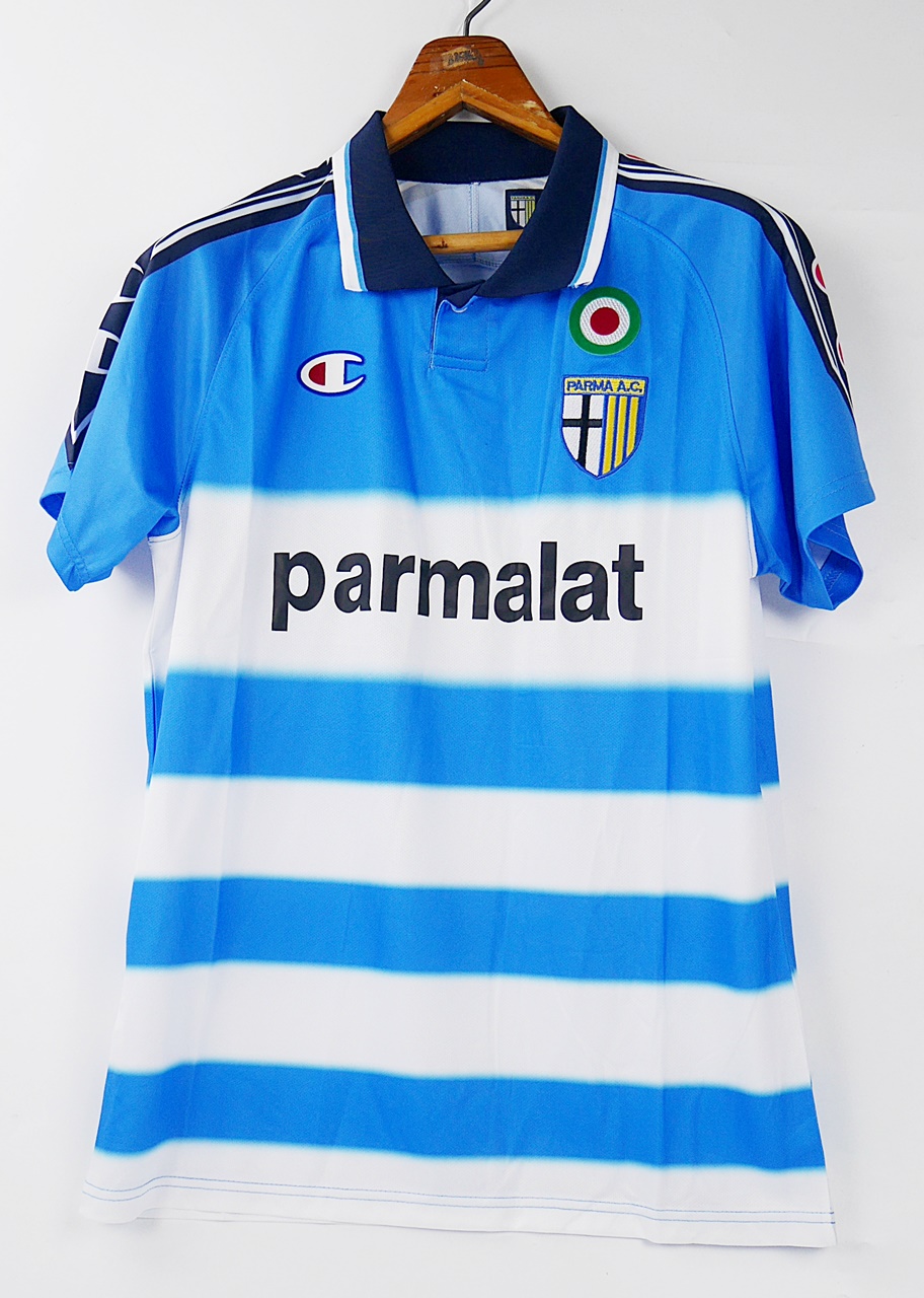 PARMA GOALKEEPER BLUE WHITE 1999 2000 FOOTBALL SHIRT SOCCER JERSEY ...