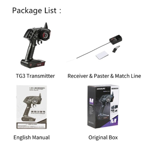 รีโมทบังคับวิทยุ GOOLRC TG3 2.4GHZ 3CH ของแท้ สัญญาณไกล มี รีซีฟ รีโมท ...