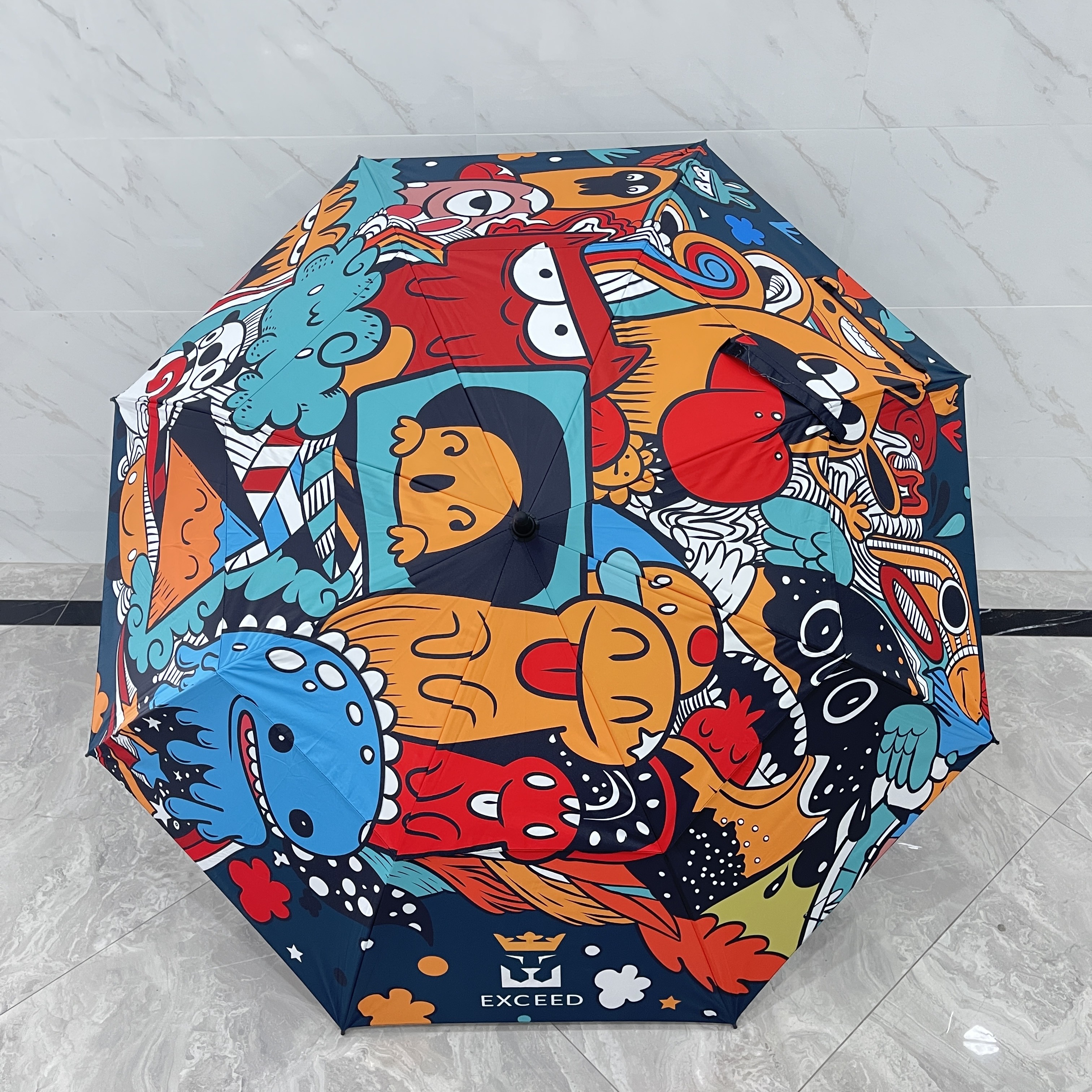 ร่มกอล์ฟ Exceed แบบหนา 2 ชั้น ลาย Monster หมาลิ้นแดง (UME004) Exceed Golf Umbrella New ...