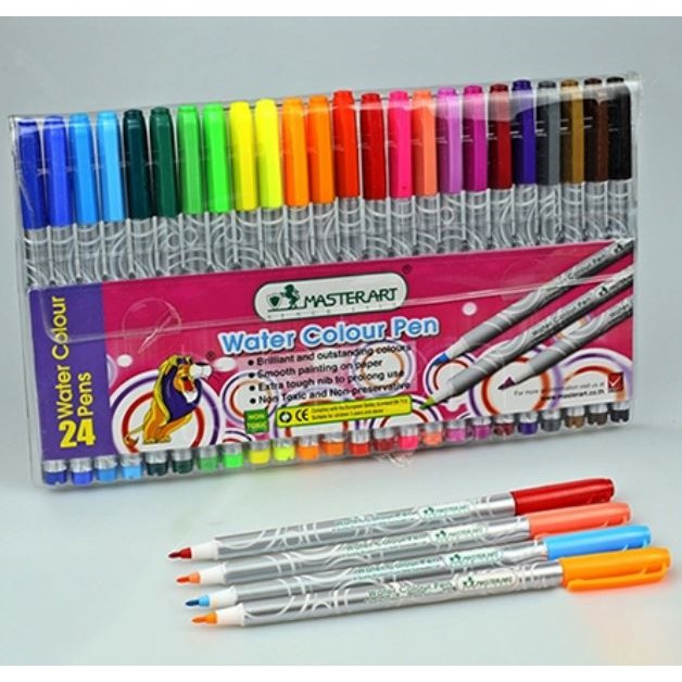 Master Art Water Colour Pen ชุดปากกาสีเมจิก มาสเตอร์อาร์ต 12สี / 24สี ...