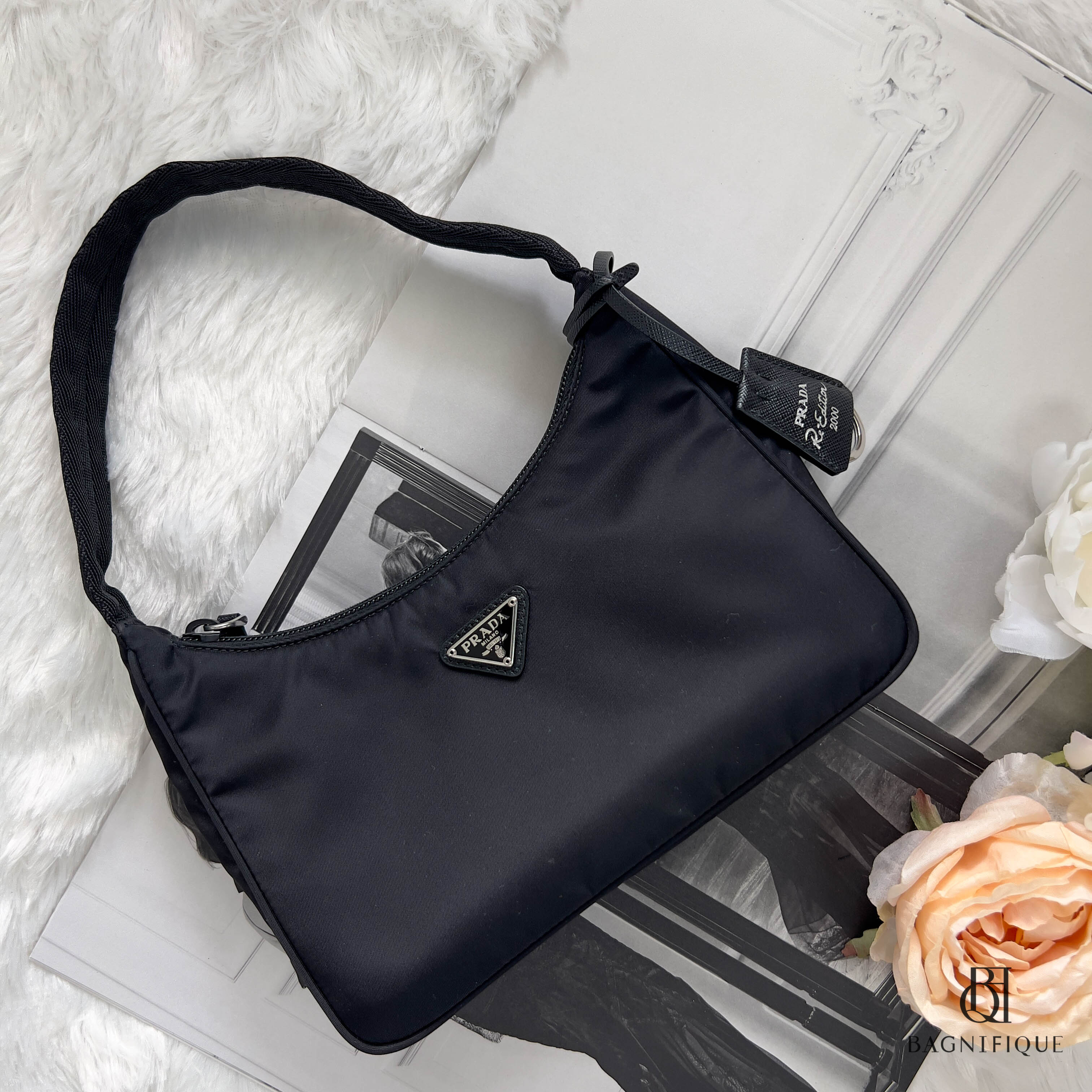 PRADA RE-EDITION 2000 MINI BLACK NYLON SHW - BNF BRANDNAME - ThaiPick