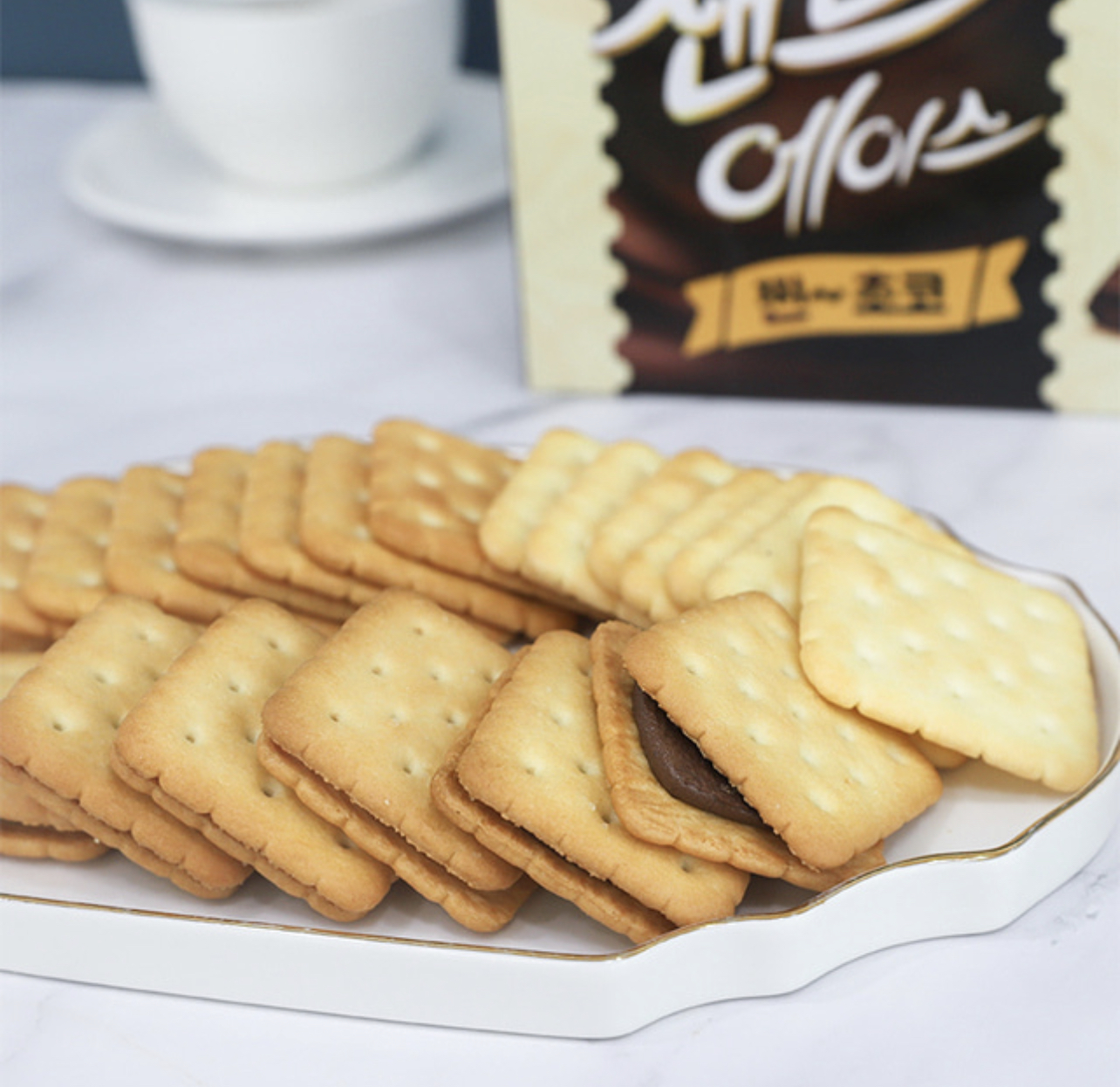 [Original] 샌드에이스찐초코 HAITAI Sand Ace Real Choco (บิสกิตสอดไส้ช็อกโกแลต ...