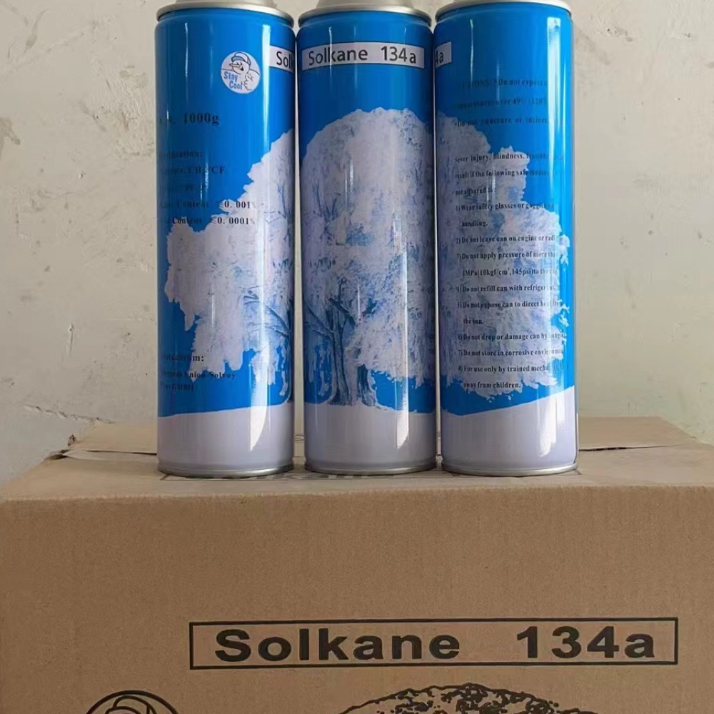 น้ำยาแอร์ Solkane R134A กระป๋อง 1000กรัม อะไหล่ แอร์ - Exceedbytech - ThaiPick
