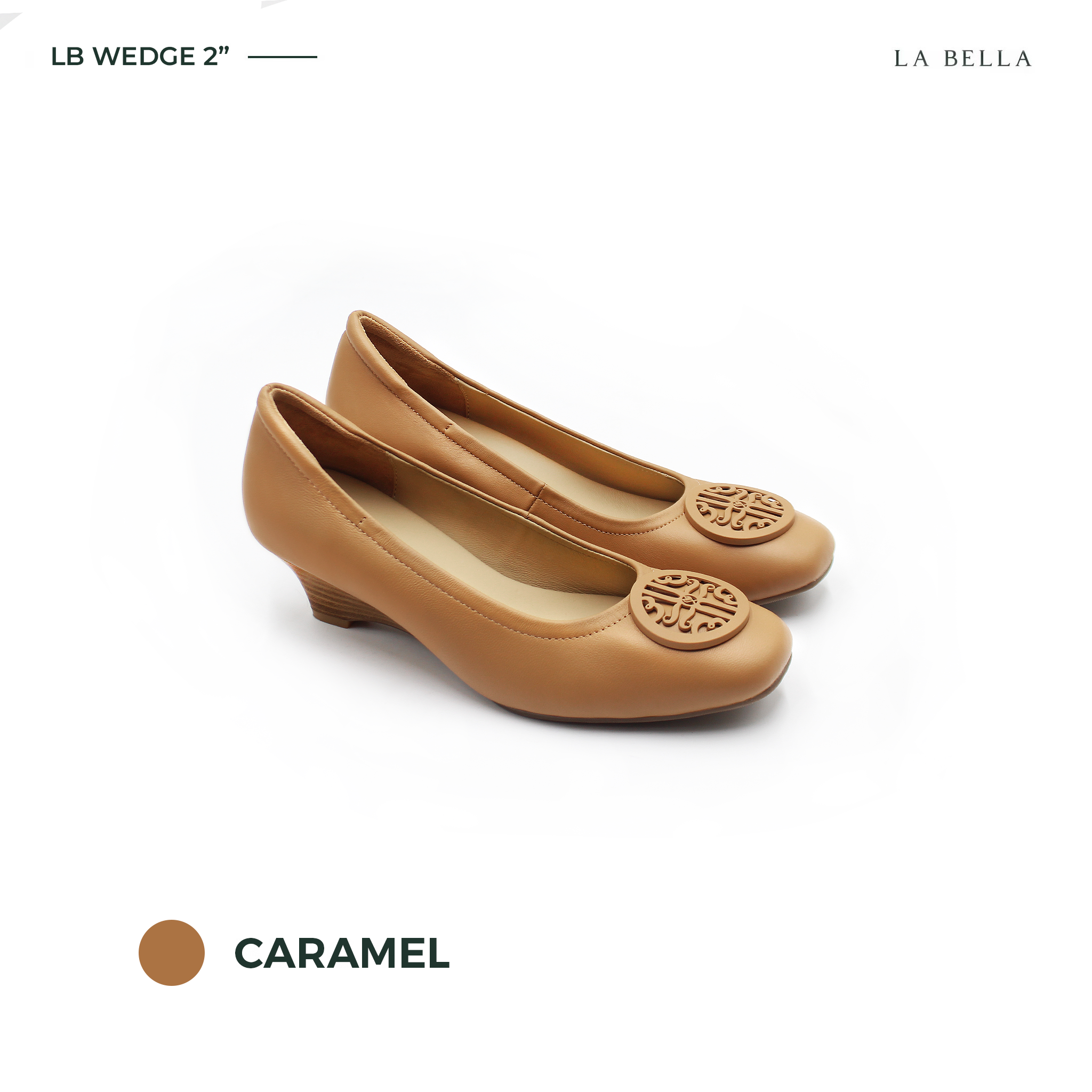 LA BELLA รุ่น LB WEDGE 2" - CARAMEL | Lazada.co.th