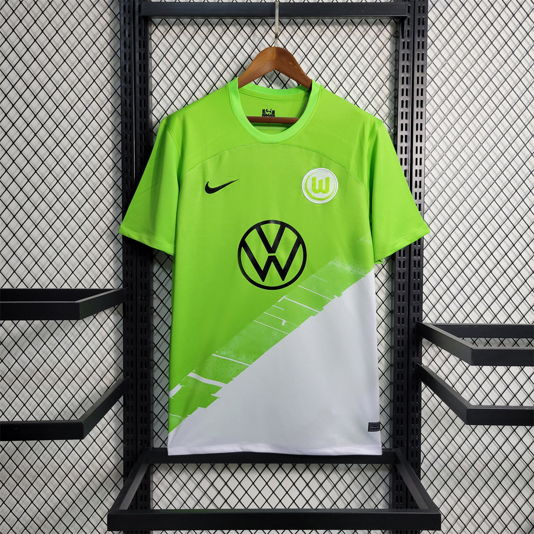 WOLFSBURG HOME GREEN 2324 KIT FOOTBALL SHIRT SOCCER JERSEY ...