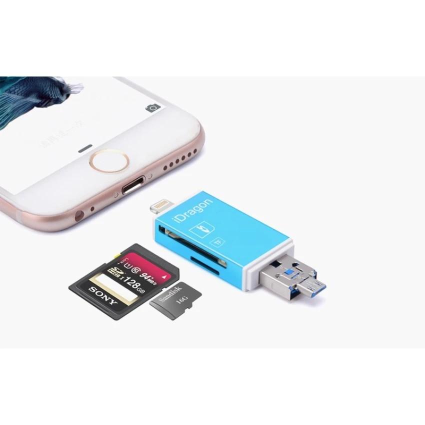 โปรโมชั่น iDragon - iDiskk Pro Card Reader Micro SD/SD Card USB 3.0 ...
