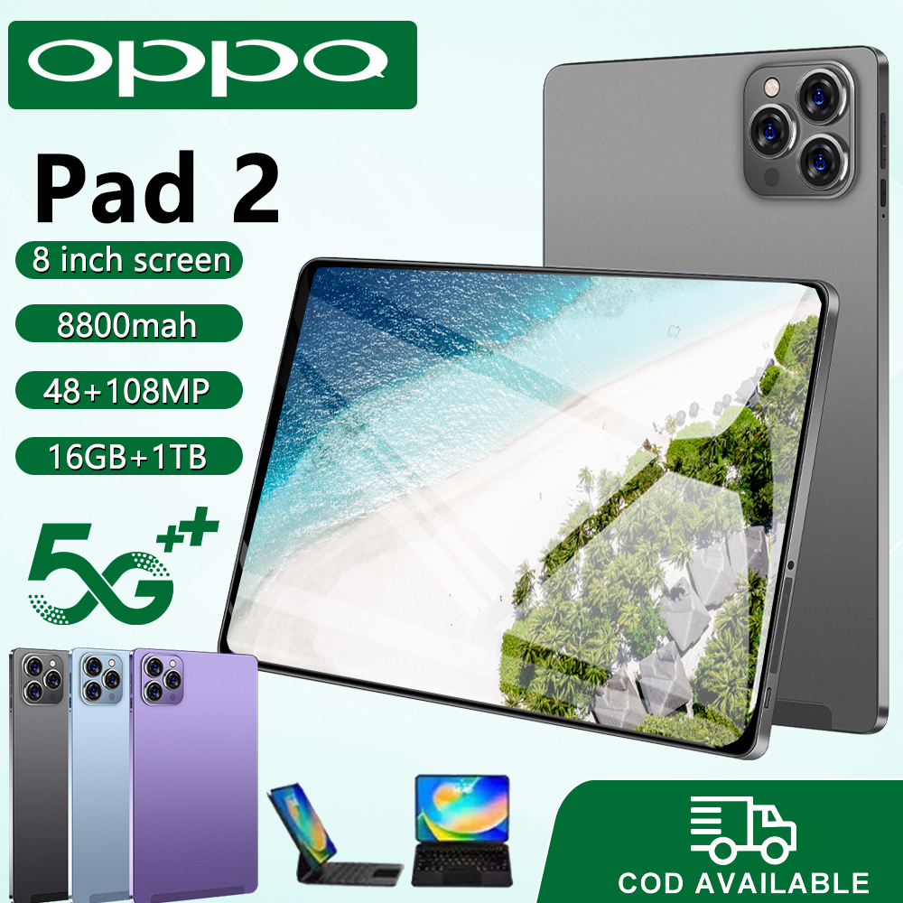 แท็บเล็ตพีซี OPPQ Tablets Pad 2 สมาร์ทแบน 4G5G 8.0inch แรม 16GBรอม ...