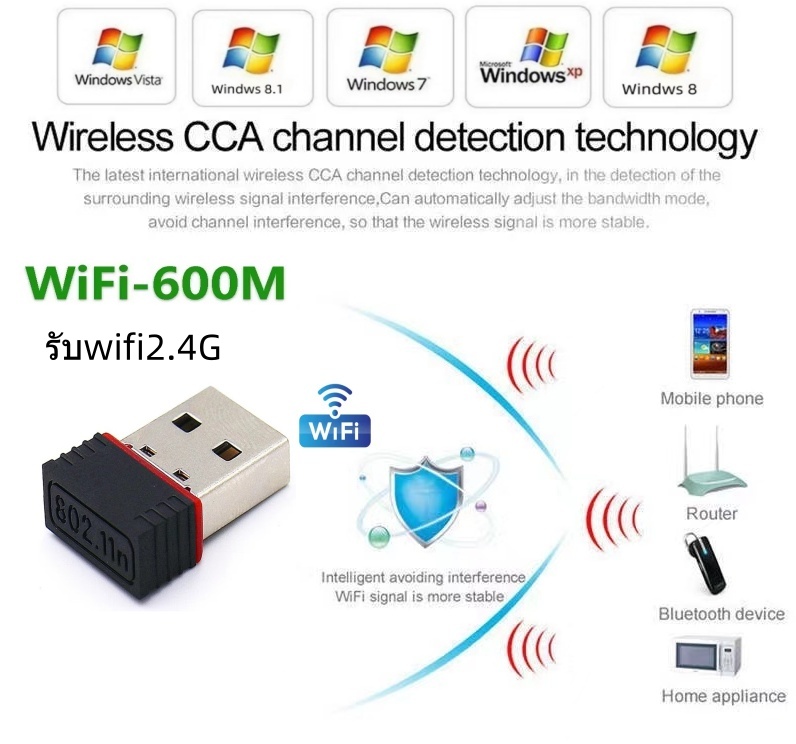 USB WIFI 2.4Gและ5G ตัวรับสัญญาณ wifi สามารถรับได้ทั้ง USB wifi 600Mbps (สินค้ามี4รุ่นให้ เลือก ...
