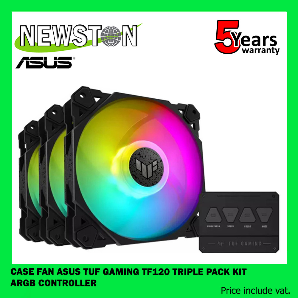 CASE FAN (พัดลมเคส) ASUS TUF GAMING TF120 TRIPLE PACK KIT WITH ARGB ...