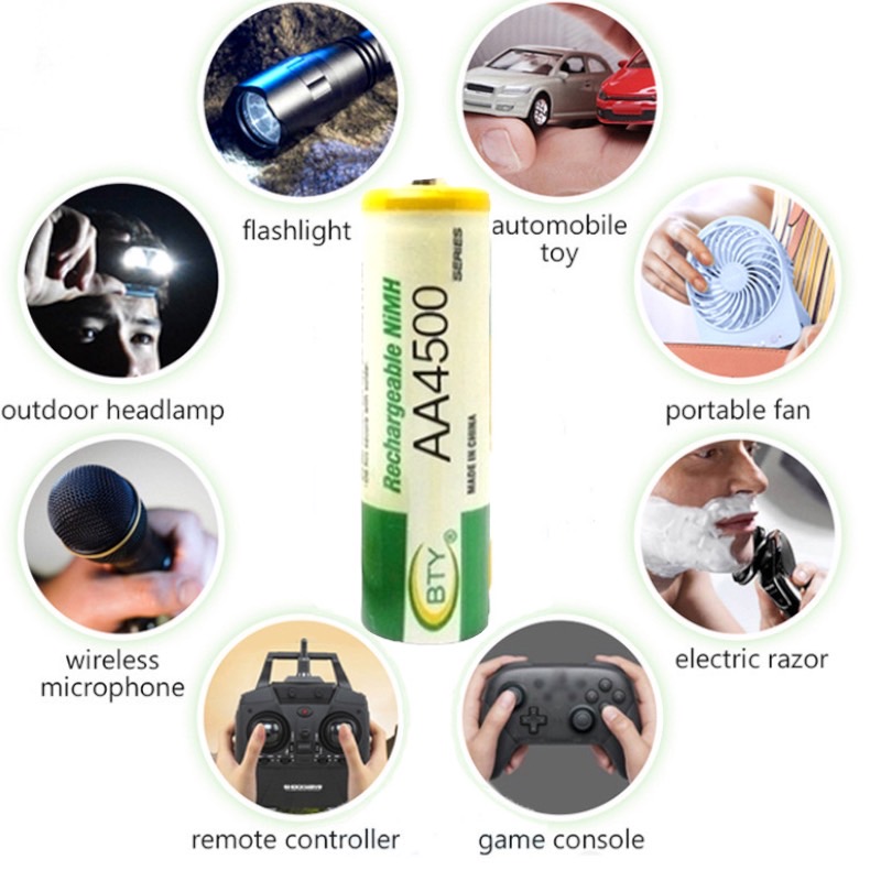 พร้อมส่งBTY ถ่านชาร์จ AA 45000 mAh NIMH Rechargeable battery (8ก้อน ...